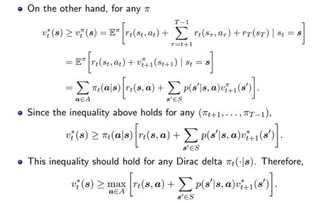 [mdp] optimal value function and bellman equation
