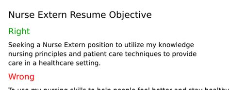 Top 16 Nurse Extern Resume Objective Examples Resumecat