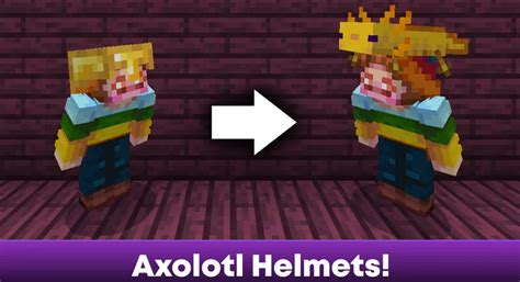 Axolotl Helmets Bedrock Minecraft Texture Pack Axolotl Helmets Bedrock Minecraft Texture Pack