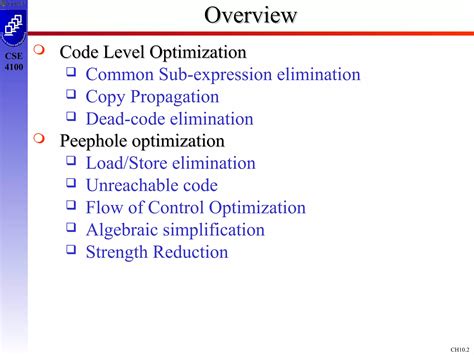 Code Optimisation Presnted Ppt