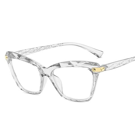 Glasses Women Diamond Style Frame Square Glasses F Grandado