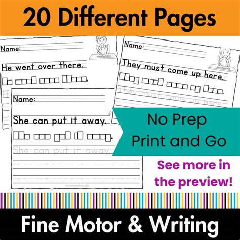 Handwriting Practice Sheets Line Spacing Baseline Size Manuscript