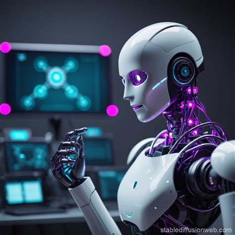 Friendly Robot Sorting Network Nodes Stable Diffusion Online