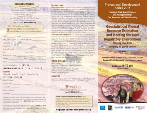 Geostatistical Mineral Resource Estimation And Meeting The New