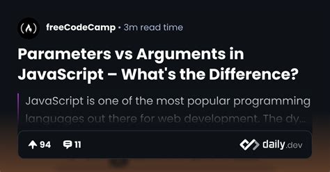 Parameters Vs Arguments In Javascript Whats The