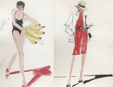 Joe Eula Halston Fashion Illustration Vintage Couture