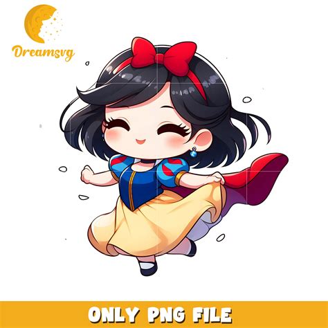 Cute Snow White Png Cartoon Dreamsvg Store