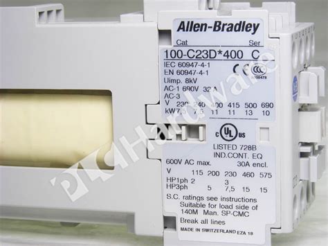 Plc Hardware Allen Bradley 100 C23dj400 Series C Used Plch Packaging