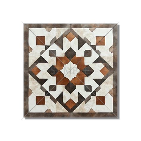 Neutral Tones Patterned Ceramic Tile Rust Copper Brown Kitchen