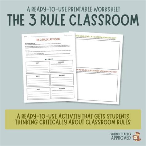The 3 Rule Classroom Create Classroom Rules And Culture First Week Of