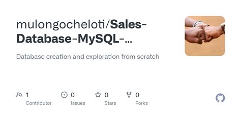 Github Mulongocheloti Sales Database Mysql Workbench Database