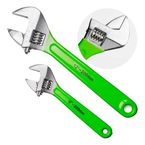 Kit 2 Chave Inglesa Ajustável 12 E 8 Polegadas 2 Peças Cabo