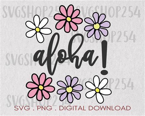 Aloha Svg Aloha Clipart Aloha Bundle Summer Svg Hawaiian Etsy