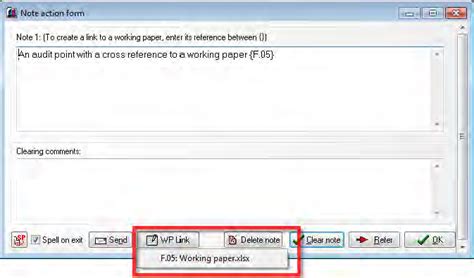 Audit Notes Cch Software User Documentation