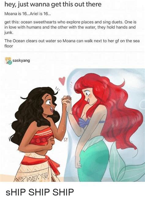 Moana Ariel Gay Disney Disney Disney Cartoons
