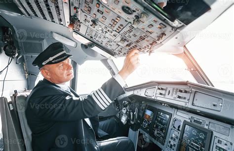 A Professional Pilot Is In The Cockpit Conception Of Work 15463148