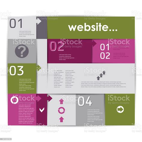 Layout For The Website And Infographics Stock Illustration Download