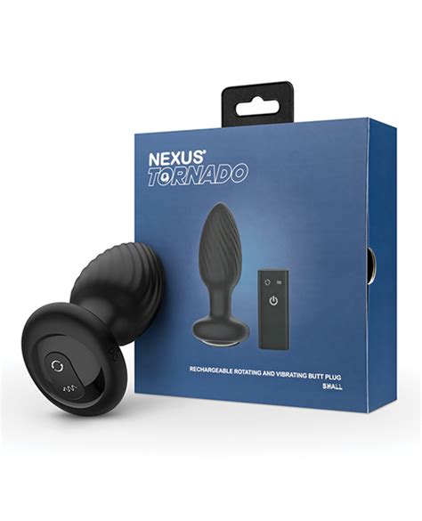 Nexus Tornado Rotating And Vibrating Butt Plug Small Black