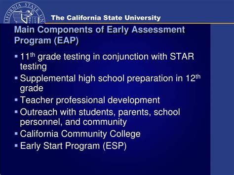 Ppt Early Assessment Program Powerpoint Presentation Free Download