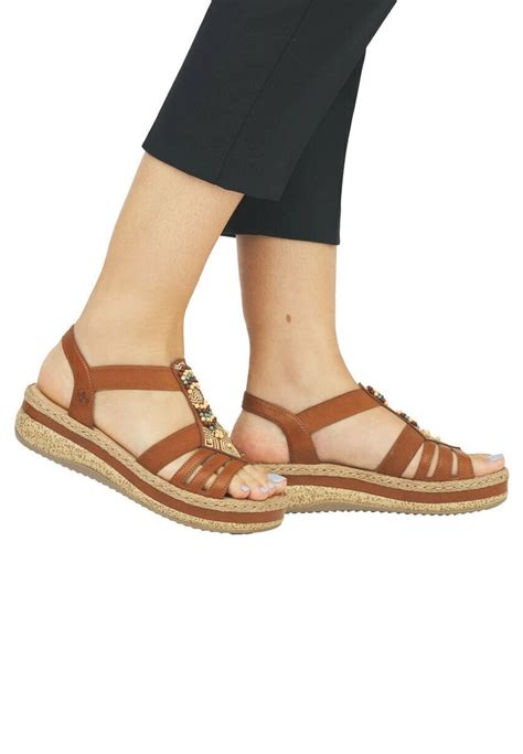 Rieker Sandaler M Kilehæl Brown Brun Zalando Dk