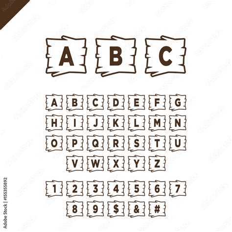 Outline Block Letter Font