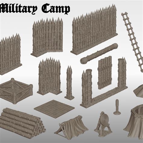 3d Printable Commercial License Medieval Military Camp Stl By Dani Amengual