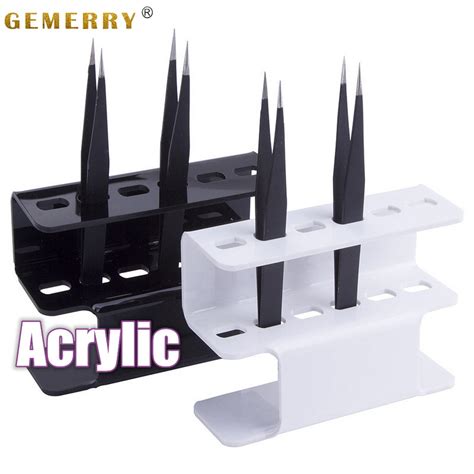 Badu Bg Качествени акрилни пинсети за съхранение на мигли 6 основни