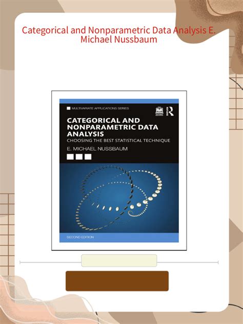 Categorical And Nonparametric Data Analysis E Michael Nussbaum Download The Ebook Now To