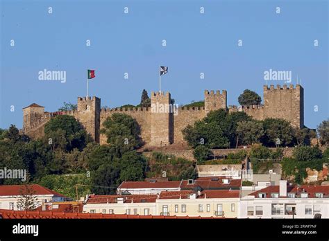 Portugal Lisbon Wonderful Views Of The Medieval Castle Of San Jorge