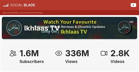 Ikhlaas Tvs Youtube Statistics Social Blade