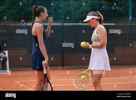 Double Tiphanie Lemaitre And Leonie Kung Vs Freya Christie And Anita Wagner During The