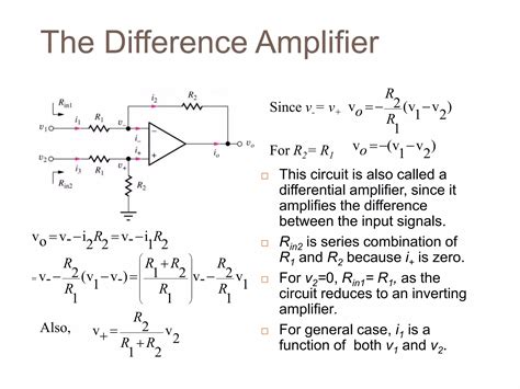 Summing And Difference Amplifier Pptx