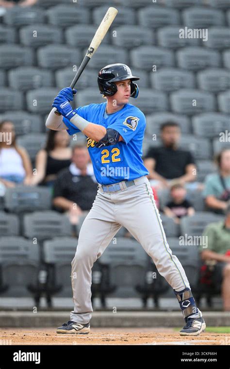 Matt Halbach 22 Of The Myrtle Beach Pelicans At Bat During A Carolina League Baseball Game