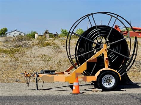 Fiber Optic Cable Installation Telecommunications Stock Image Image Of Vehicle Agriculture