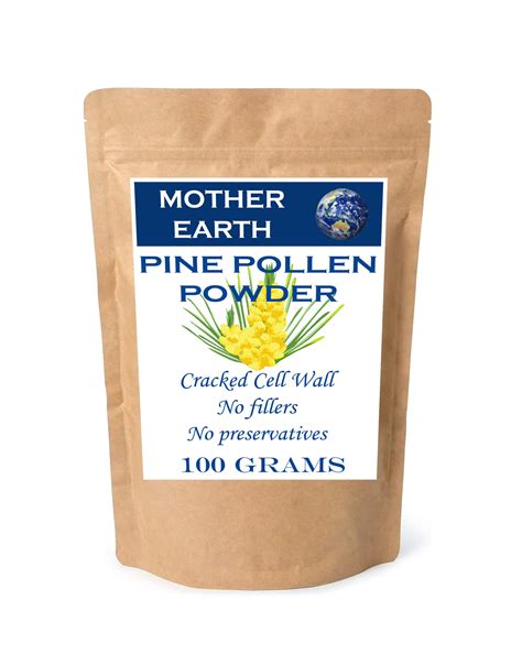 Cracked Cell Wall Pine Pollen Powder 100g Mother Earth