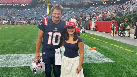 Drake Mayes Wife Ann Turns Heads In Bold Patriots Red Winter Look