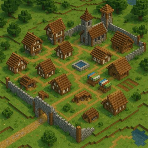 Minha Vila Medieval Do Minecraft Ideia De Vila Minecraft Vilas No