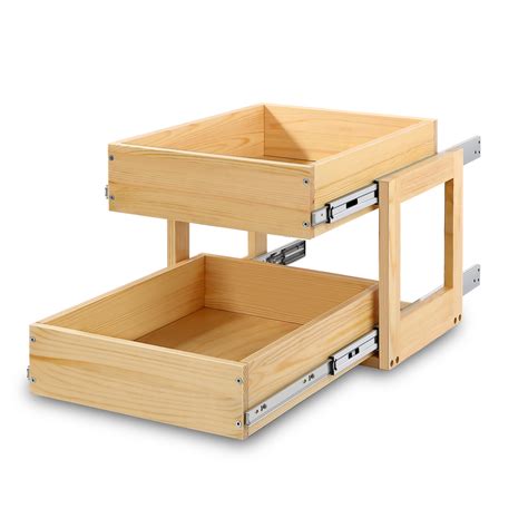 Mulush Pull Out Drawers For Cabinets Soft Close Wood Shelves Storage