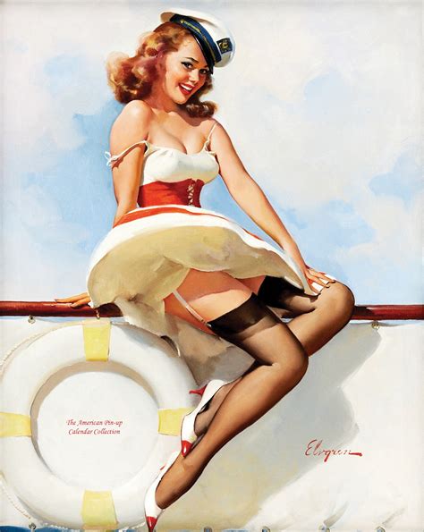 The American Gil Elvgren Thinking Of You January 1964 American