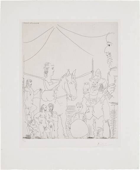 Pablo Picasso Au Cirque Groupe Avec écuyère Et Clown At The Circus