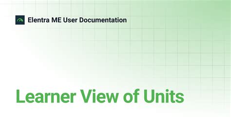 learner view of units elentra me user documentation