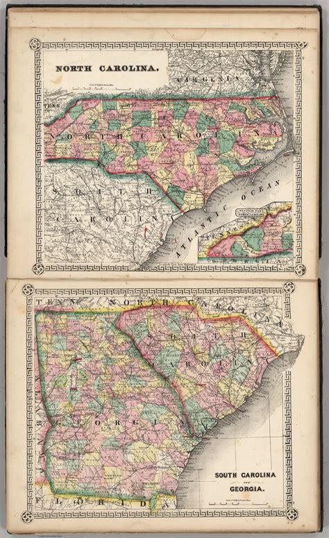 North Carolina South Carolina And Georgia David Rumsey Historical