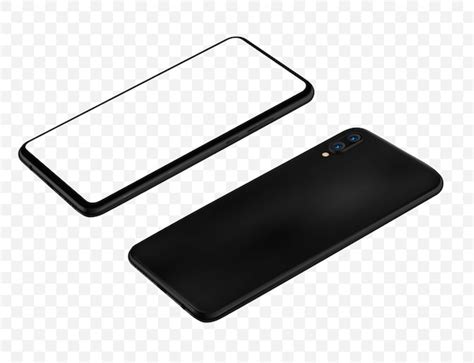 스마트 폰 투명 스크린 벡터 일러스트 레이 션 프리미엄 벡터