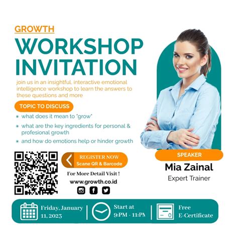 Workshop Invitation Webinar Invitation Template Postermywall