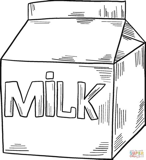 Milk Carton Realistic Drawing