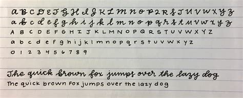 Neat Handwriting Styles Alphabet