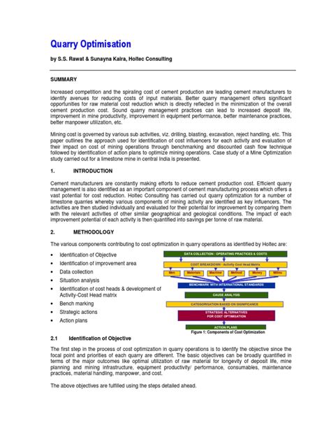 Holtec Consultancy Limestone Mining Cost Reduction Pdf Mining Mathematical Optimization