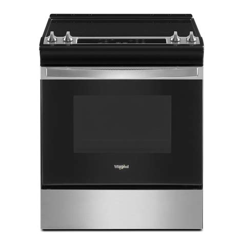 Whirlpool 4 8 Cu Ft Slide In Smooth Top Electric Range With Frozen Bake