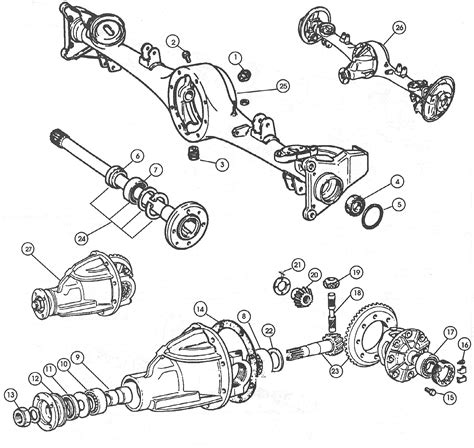Differential Axle Rear Tandem Patents Carrier Assembly Drawing Sketch