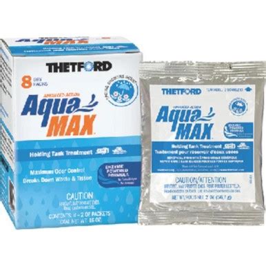 Thetford Aquamax Holding Tank Treatment 8 Pack 2oz Dry Packets Spring